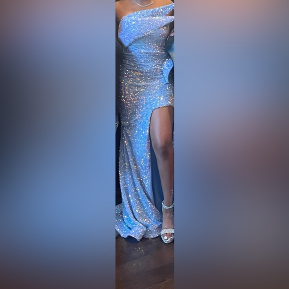 Dresses | Custom Baby Blue Prom Dress Worn For 2hrs | Poshmark